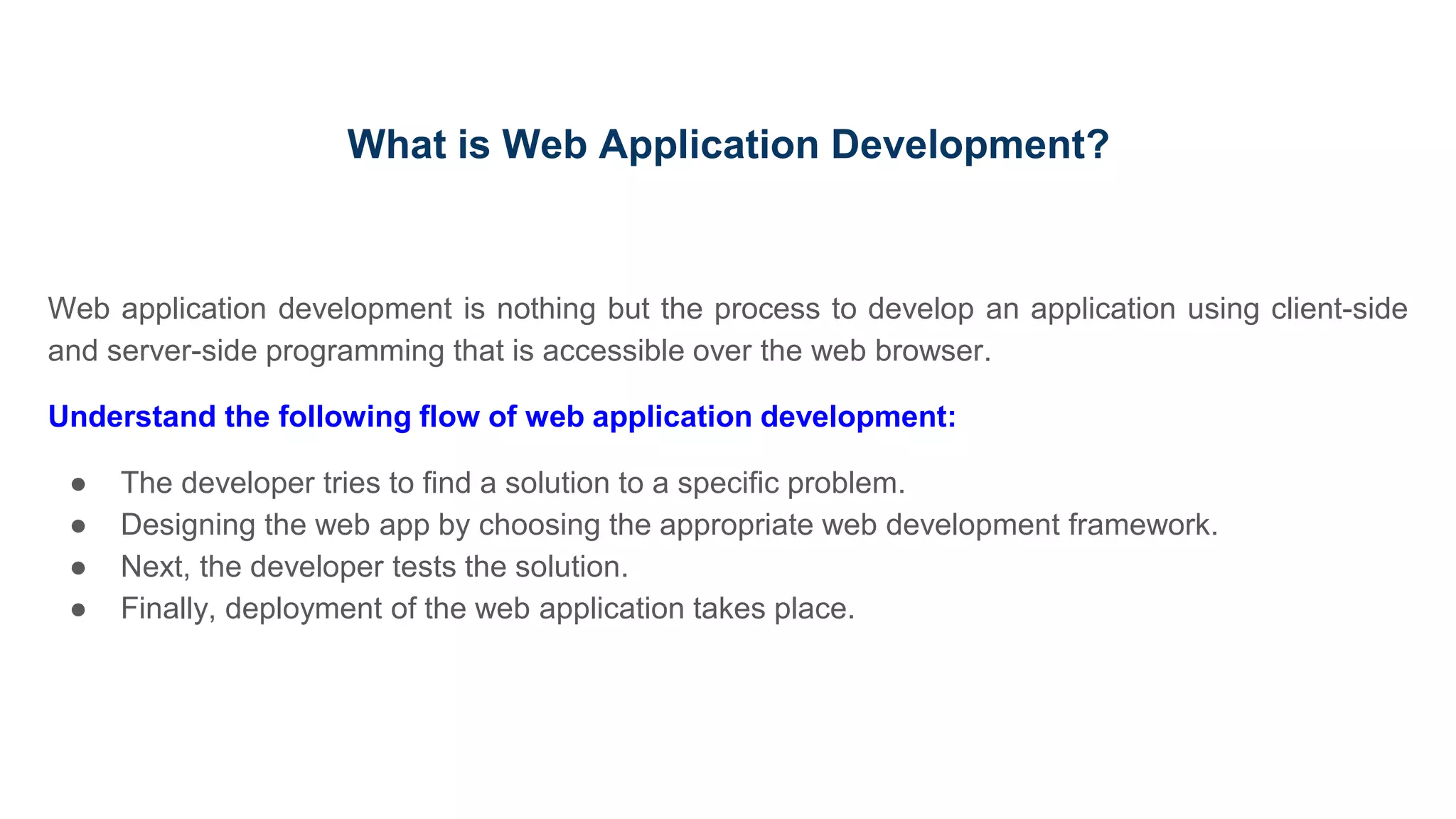 What is Web Application Development? | PPT