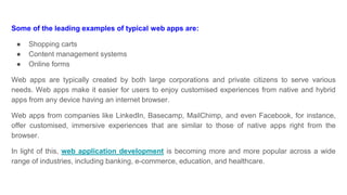 What is Web Application Development? | PPT