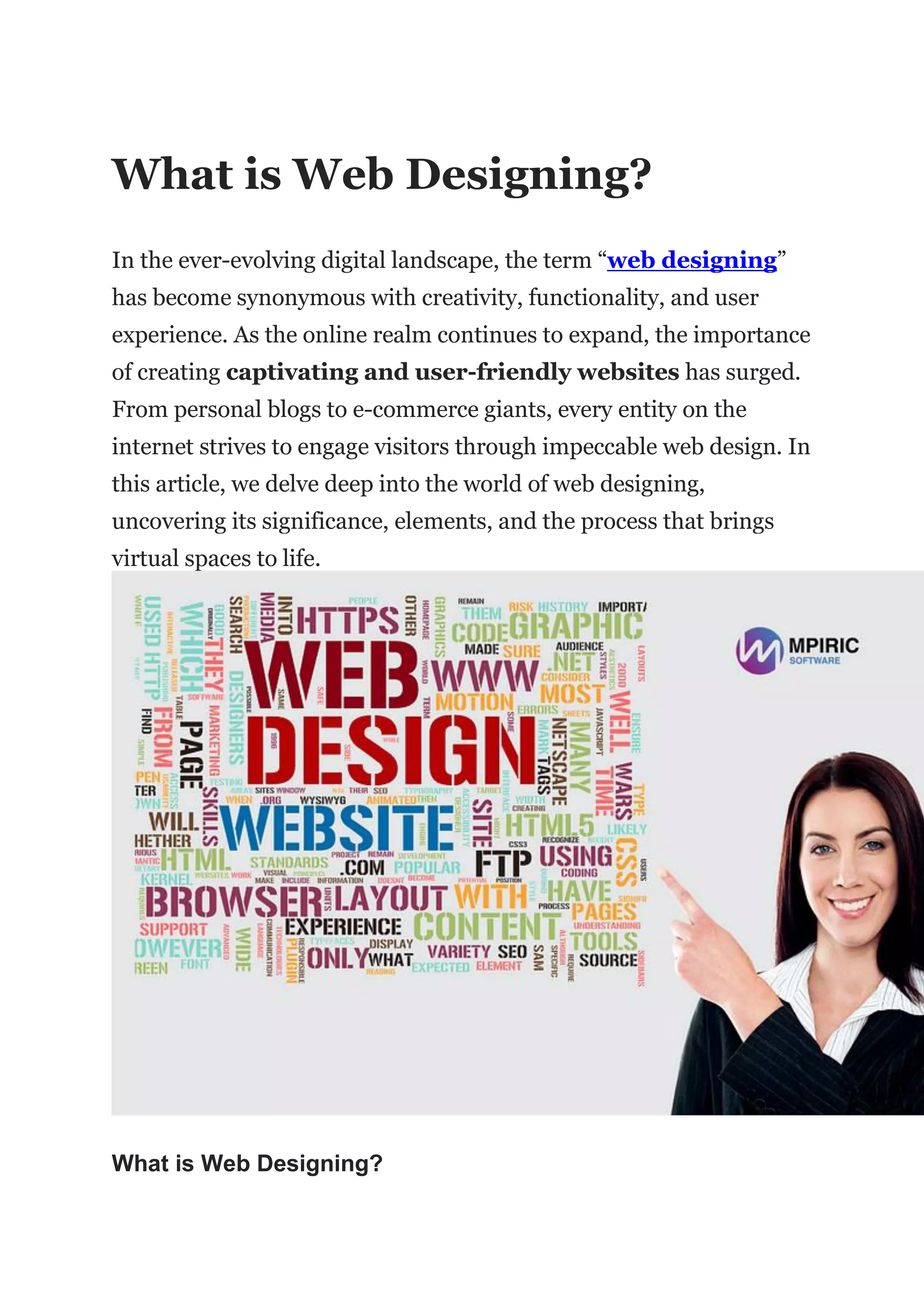 What is Web Designing? | PDF