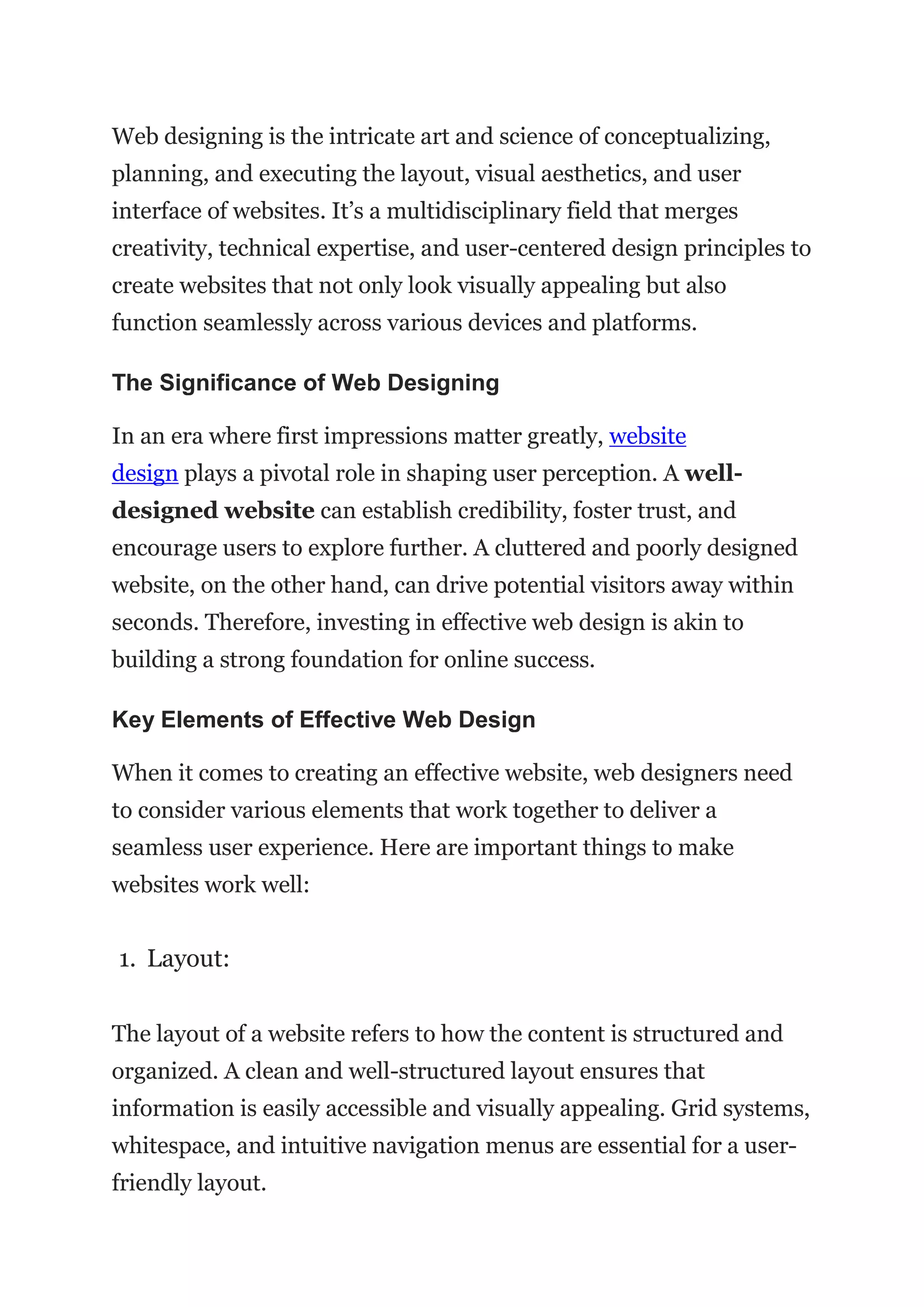 What is Web Designing? | PDF
