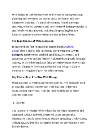 What is Web Designing? | PDF