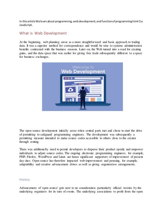 What Is Web Development | PDF