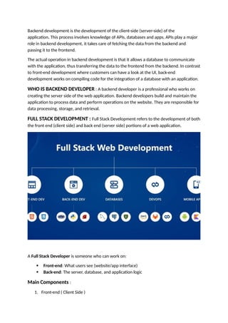 what is web development and what are type | DOCX
