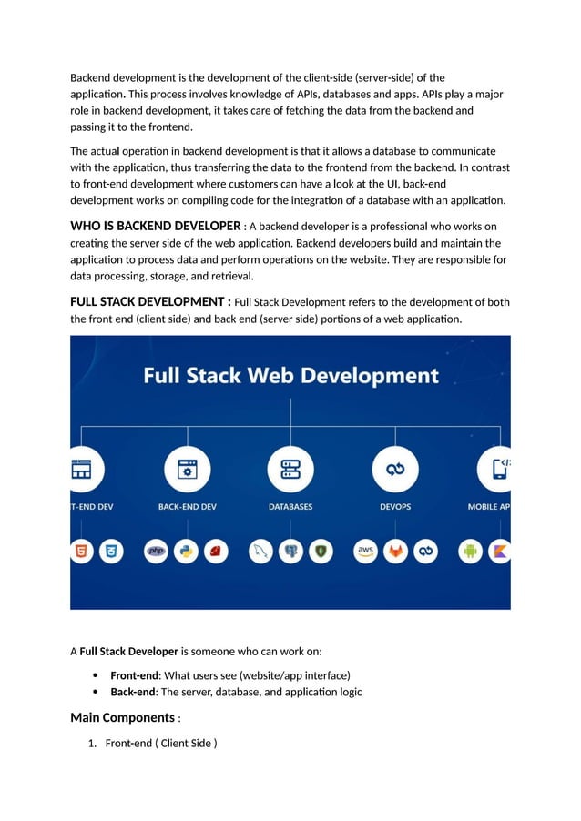 What is Web Development and what are its types | DOCX
