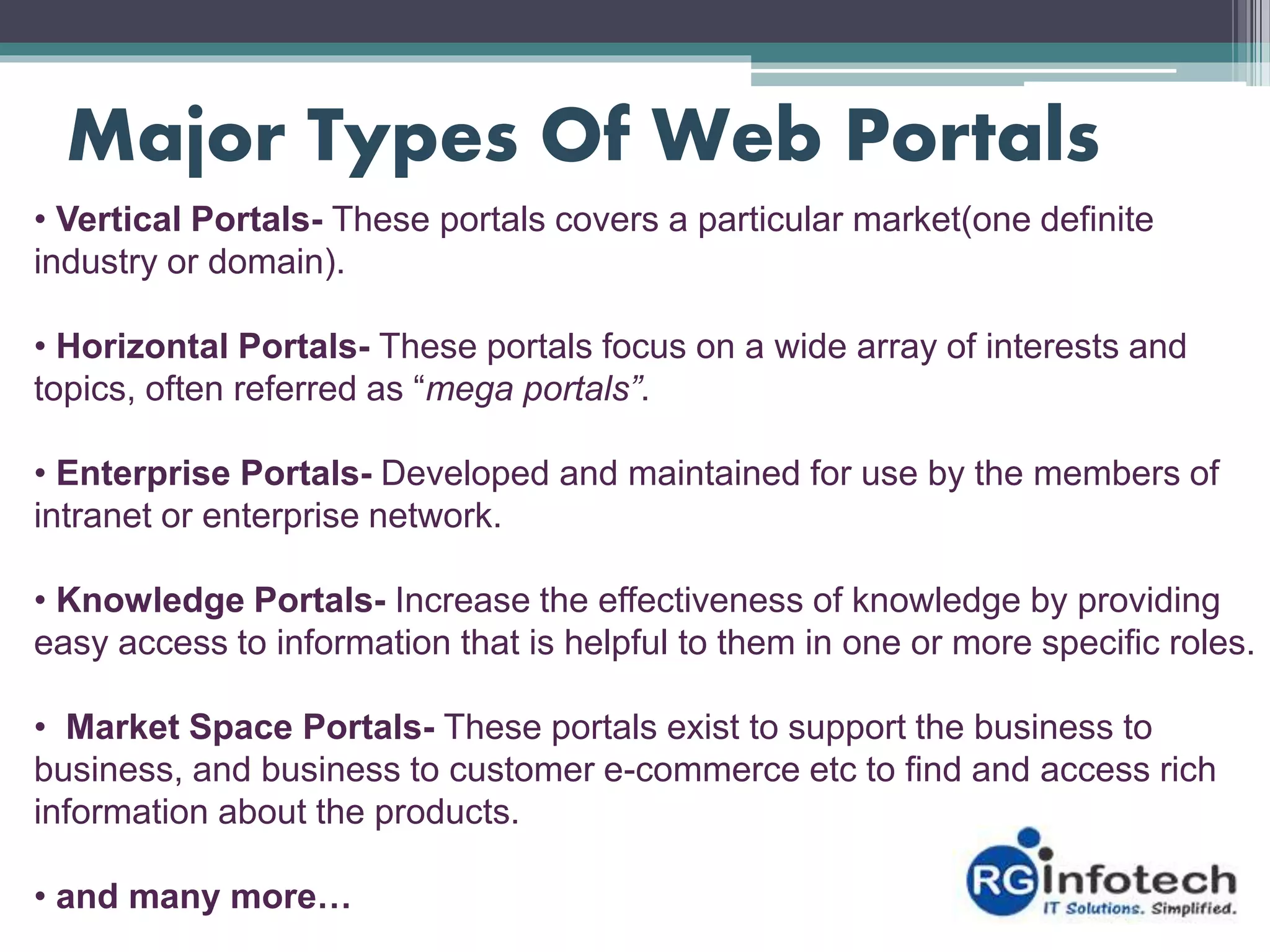 What is web portal | PPTX