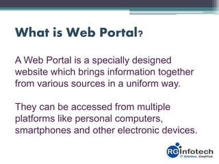 What is web portal | PPTX