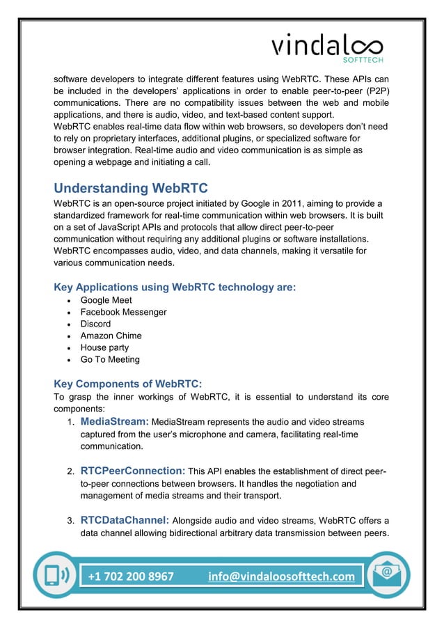 What is WebRTC and How does it work? | PDF