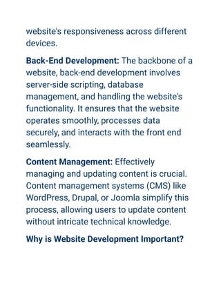 What is website development & why is it important? | PDF | Web ...