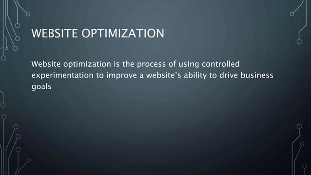 website optimization | PPTX | Search | Internet