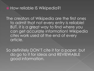 What is wikipedia | PPTX