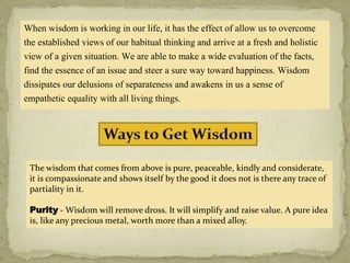What is wisdom | PPTX