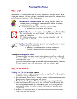 What is word work? | PDF