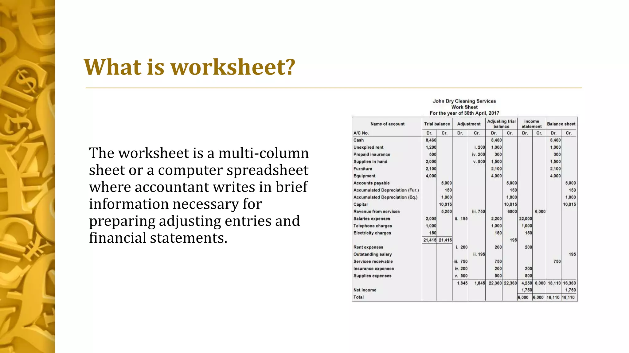 What is worksheet how to prepare worksheet | PPTX