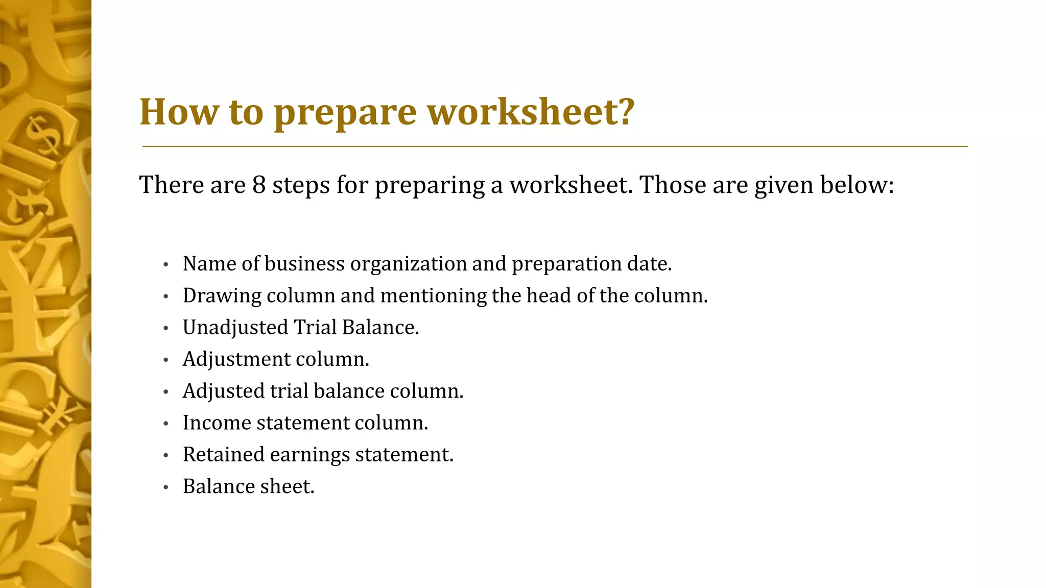What is worksheet how to prepare worksheet | PPTX