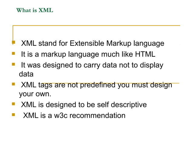 What is xml | PPT