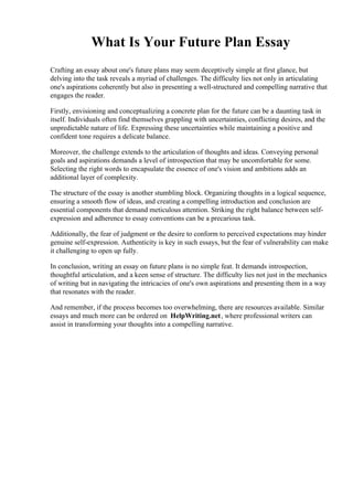 What Is Your Future Plan Essay.pdf