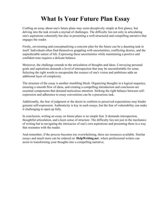 What Is Your Future Plan Essay.pdf