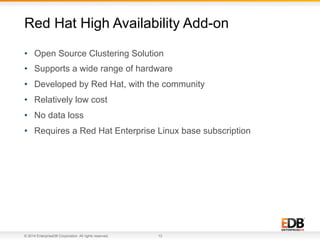 Postgres & Red Hat Cluster Suite | PPT