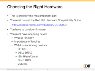 Postgres & Red Hat Cluster Suite | PPT