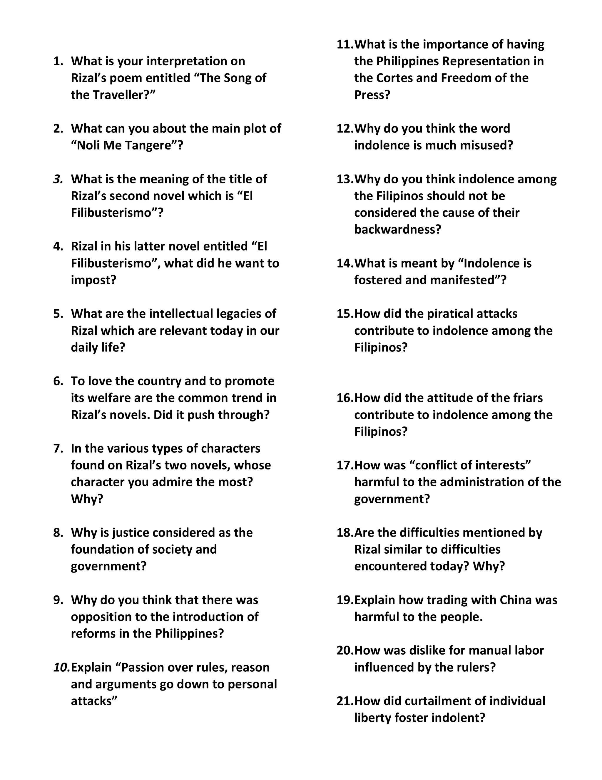 What is your interpretation on rizal | PDF