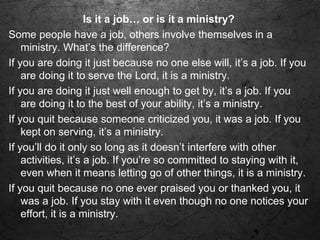 What is your ministry | PPT