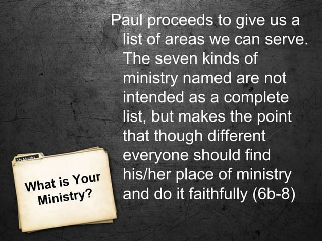 What is your ministry | PPT
