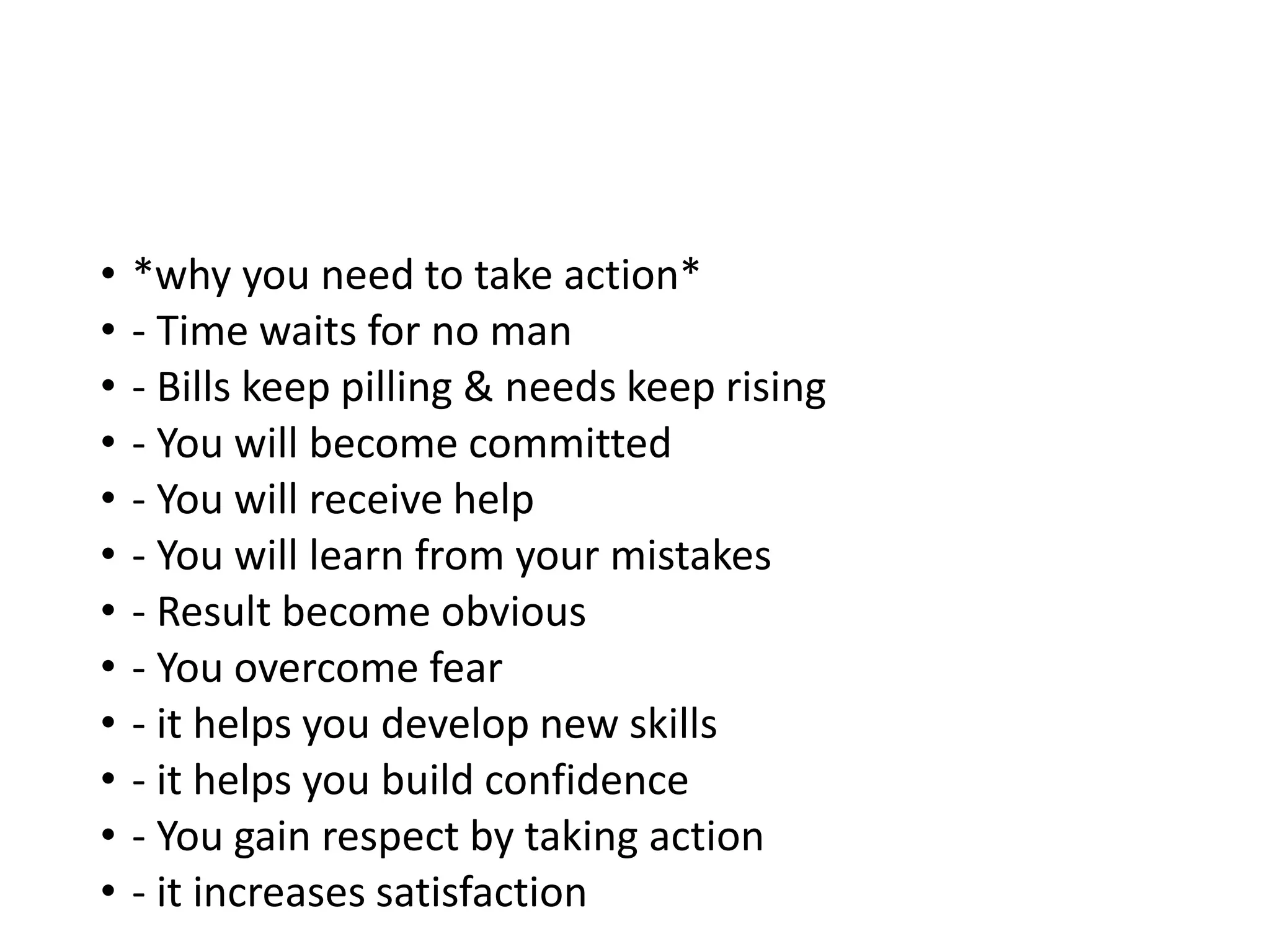 What is your next line of action? | PPTX