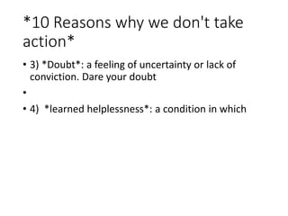 What is your next line of action? | PPTX