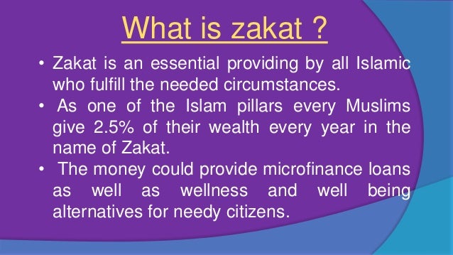 What is zakat
