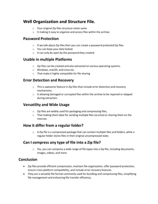 What is Zip files.docx