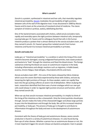 What is zonulin | PDF