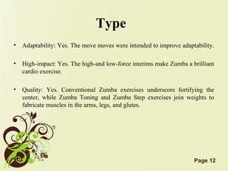 What is Zumba With It's Different Types - Karyna Alexandar Tijero | PPT