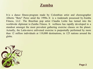 What is Zumba With It's Different Types - Karyna Alexandar Tijero | PPT