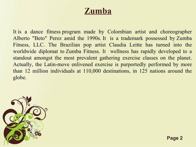 What is Zumba With It's Different Types - Karyna Alexandar Tijero | PPT ...
