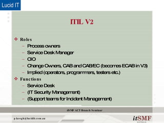 What Itil V3 Doesn’T Say About Organisational Structure | PPTX