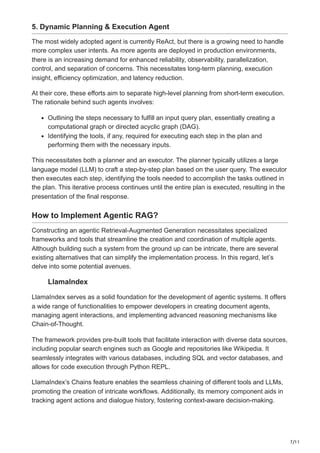 Agentic RAG: What It Is, Its Types, Applications And Implementationpdf | PDF