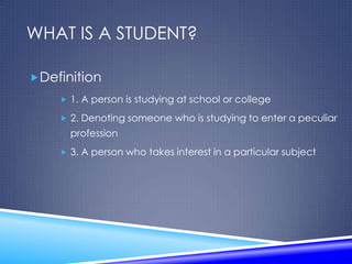 What It Takes to be a Student | PPT