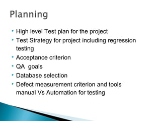 Introduction and Role of a manual testing in a SDLC | PPT
