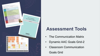 What It Takes to Talk: AAC Assessment, Goals and Implementation | PPT