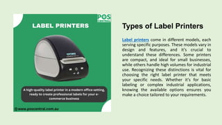 What Key Features Should You Look for in a Label Printer? | PPTX ...