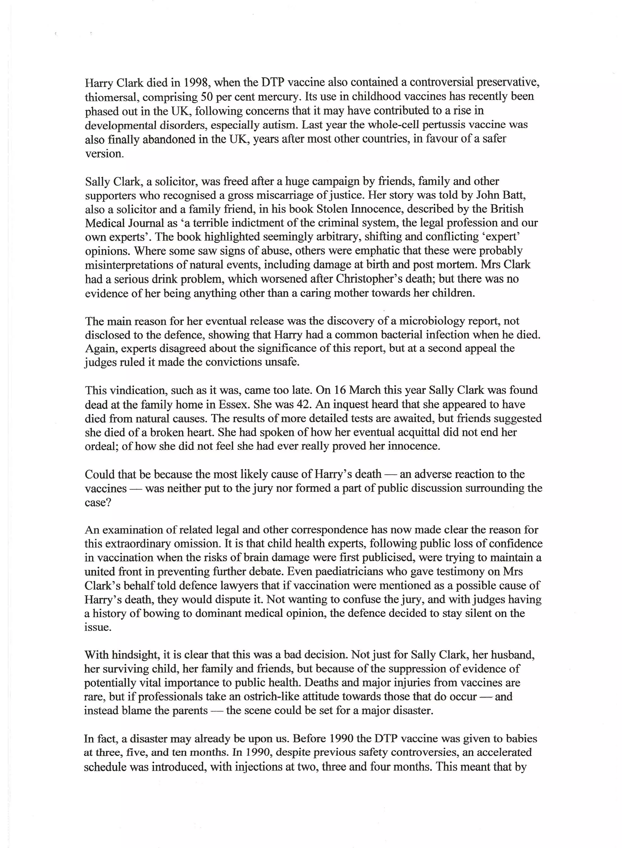 What killed sally clark's child | PDF