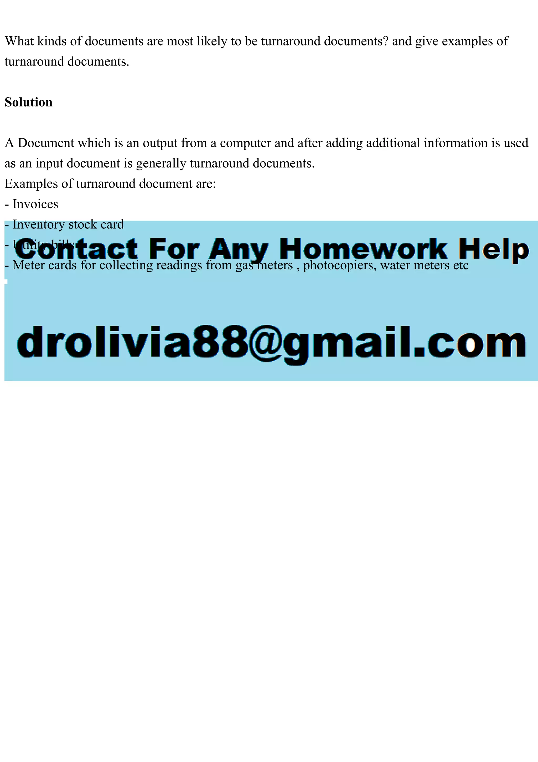 What kinds of documents are most likely to be turnaround documents .pdf
