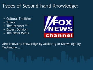 What kinds of_second_hand_knowledge_are_there_ | PPT