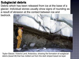 Glacial transportation and deposition | PPTX
