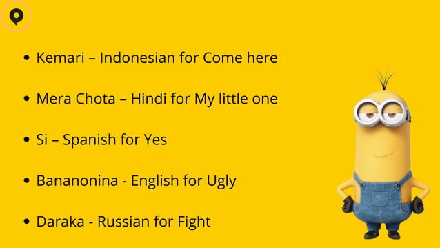 What languages do minions speak? | Minionese language | PPT