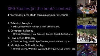 What Larp can Learn from RPG Studies | PPT