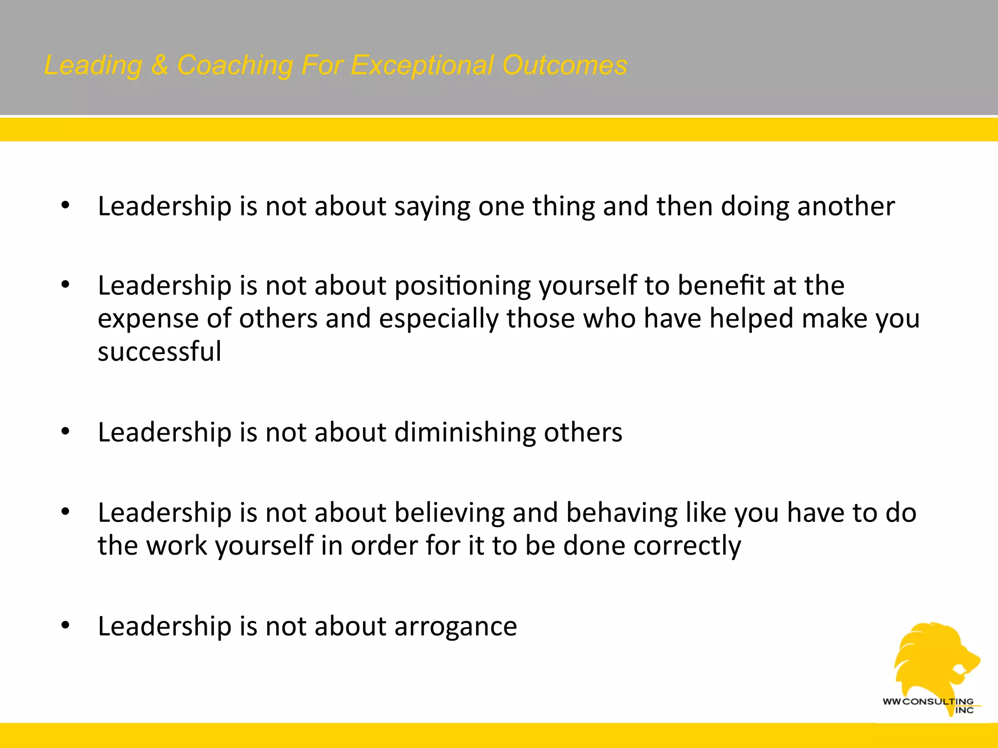 What leadership is not (to inform what leadership is) | PPT