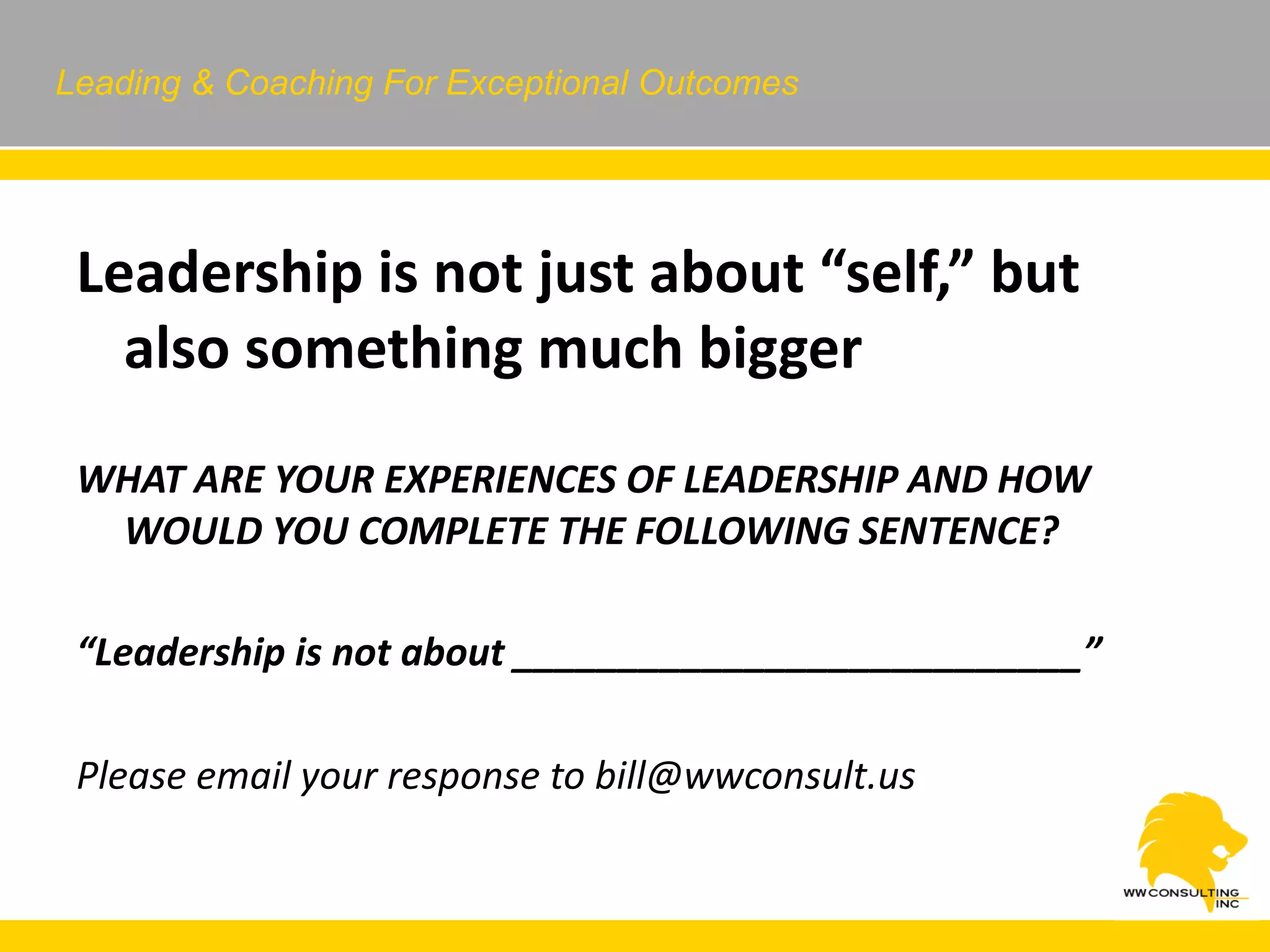 What leadership is not (to inform what leadership is) | PPT | Free Download