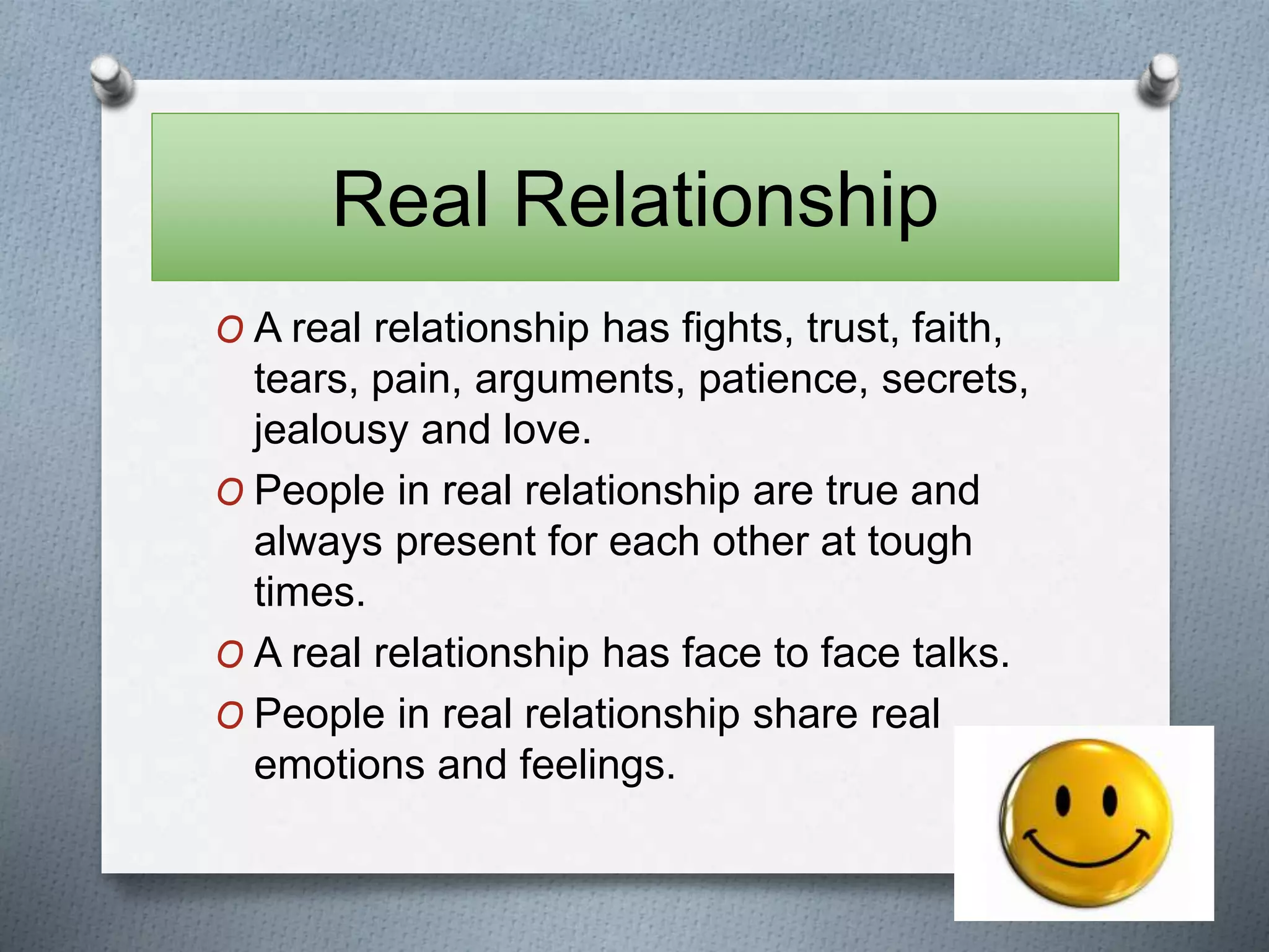 Real Vs. Virtual Relationship | PPTX