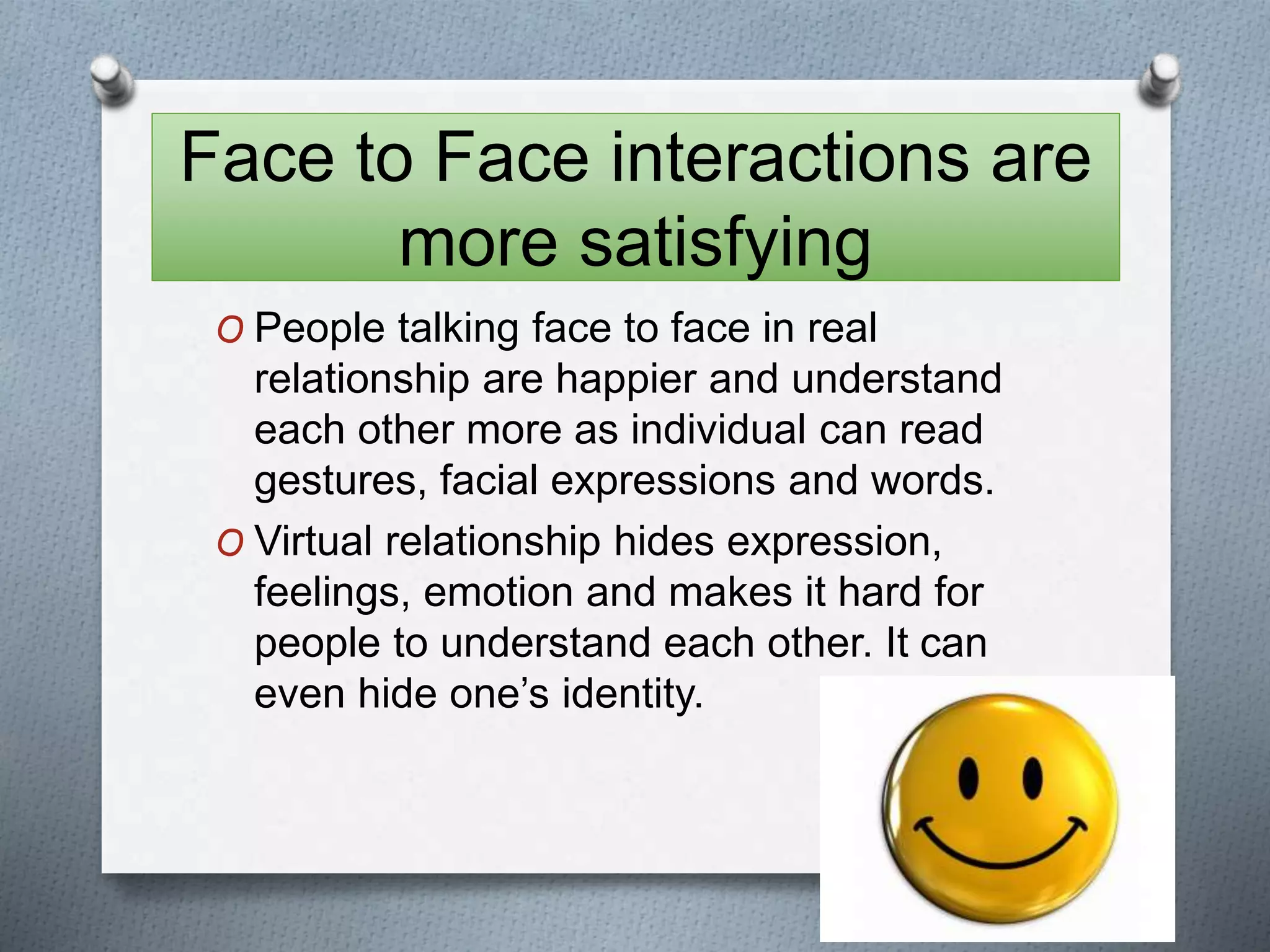 Real Vs. Virtual Relationship | PPTX